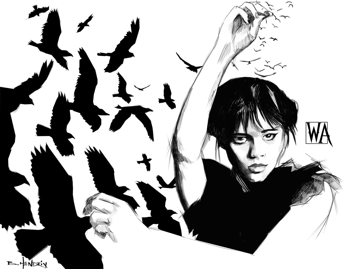 Wednesday the Raven # 1 Pop Art - Canvas – Banding Hendrix